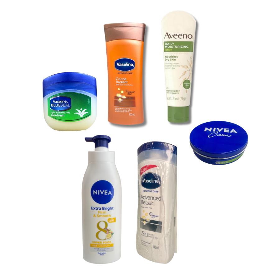 VASELINE, PALMERS BODY LOTIONS, natural vitamin E body oil, cocoa ...