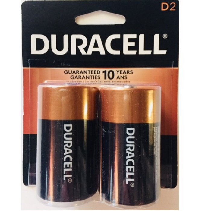 Duracell D-2 (USA) 2-pk – Empire Wholesale Distributors