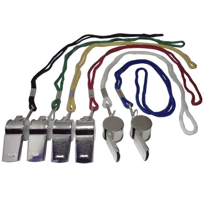 Metal WHISTLE Card of 12 W/LANYARD – Empire Wholesale Distributors