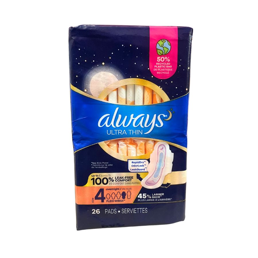 ALWAYS Ultra Thin size 4 with wings 3 packs of 26ct – Empire Wholesale ...