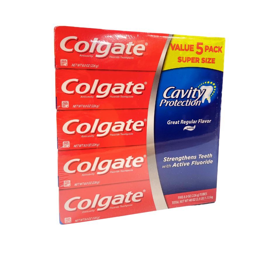 COLGATE Regular 8oz 5-pack splittable – Empire Wholesale Distributors