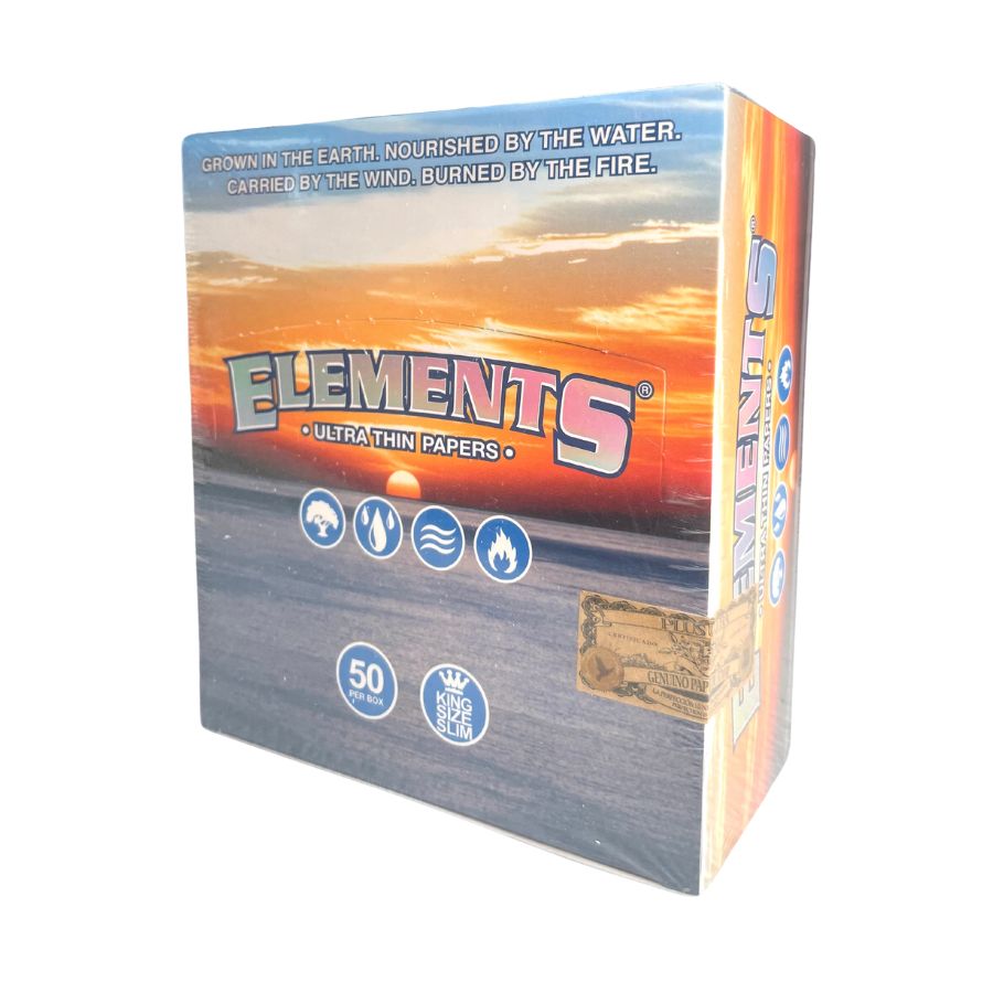 ELEMENTS ULTRA THIN PAPERS KING SIZE SLIM 50 PER BOX – Empire Wholesale ...
